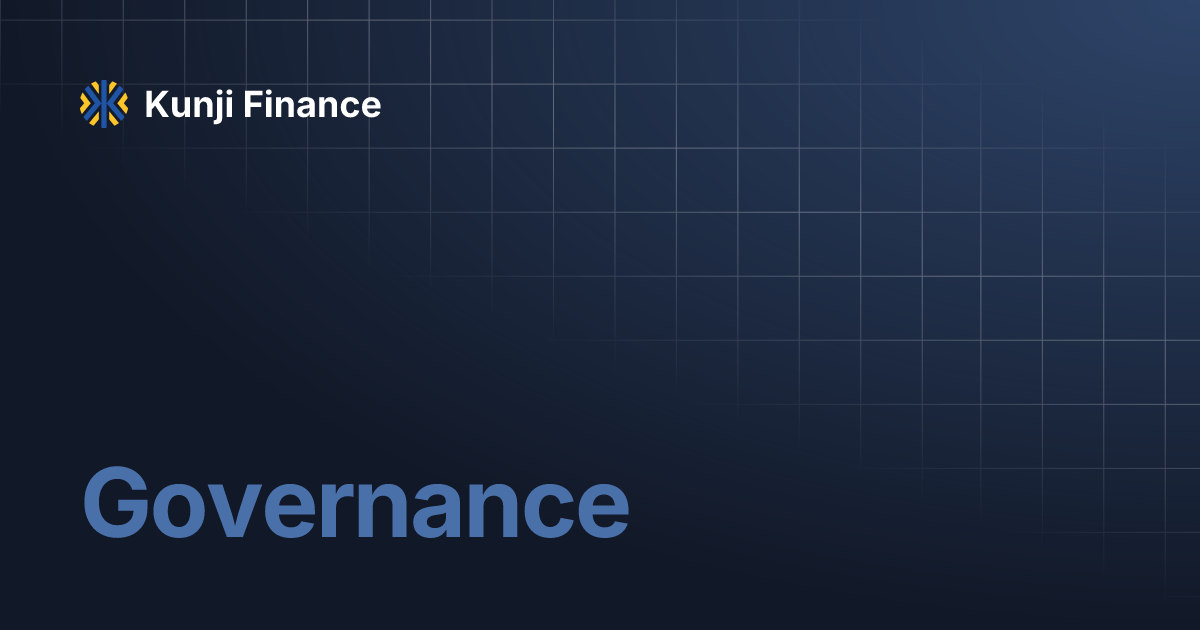 Governance | Kunji Finance